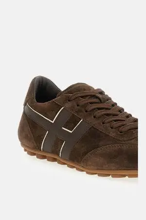 Hogan Runner H693 Suede Sneakers - Marrone