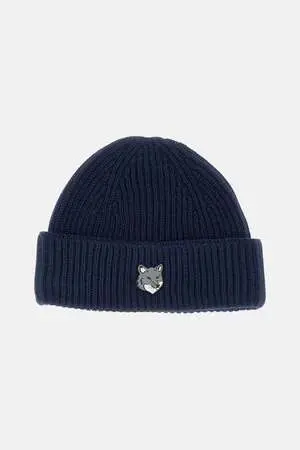 Maison Kitsuné Wool Beanie - Blu