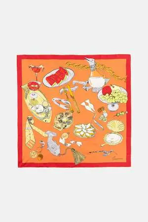 Jacquemus Grand Foulard Cocktail In Seta - Multicolore