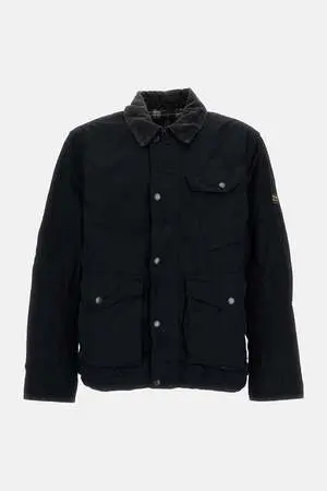 BARBOUR INTERNATIONAL Waxed Cotton Winter Drifter Jacket - Nero