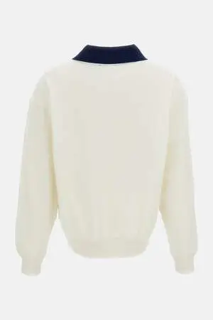 Polo Ralph Lauren Crewneck Sweatshirt With Contrast Collar - White