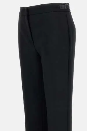Max Mara Slim-fit Wool-drill Pants - Black