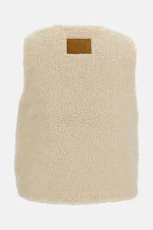 Barbour Bowes Fleece Sleeveless Vest - White