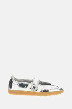ADIDAS ORIGINALS Samba Jane W Metallic Leather Mary Jane Sneakers - Silver