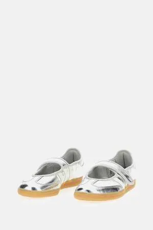 ADIDAS ORIGINALS Samba Jane W Metallic Leather Mary Jane Sneakers - Silver
