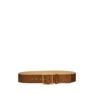 Ralph Lauren Sueded Calfskin Square Buckle Belt