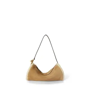 Ralph Lauren Shearling-trim Barrel Bag