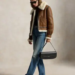 Ralph Lauren Bellport Leather Long-flap Clutch - Stone/black