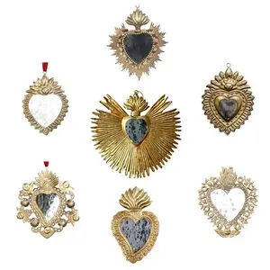 LILA RASA Neutrals Ex-voto Heart Mirror Collection - Gold