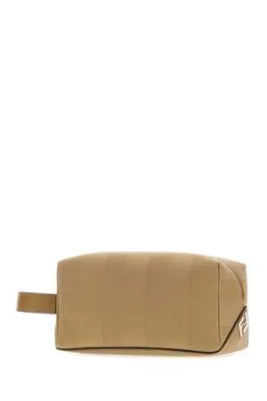 Fendi Beige Canvas Beauty Case