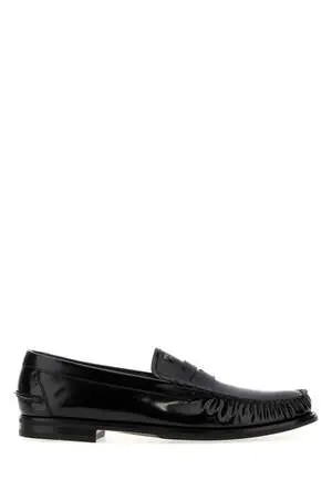 Prada Leather Loafers - Black