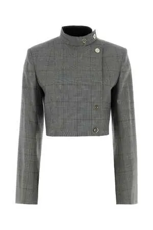 Sportmax Embroidered Stretch Wool Cropped Blazer - Multicolor