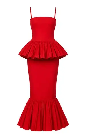 REDONDO BRAND Astoria Midi Dress - Red