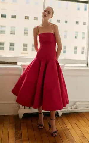 REDONDO BRAND Dumbo Midi Dress - Red