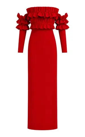 REDONDO BRAND REDONDO BRAND Jimena Midi Dress Red