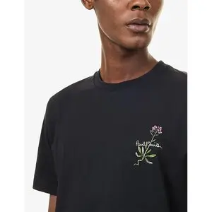 Paul Smith Floral-embroidered Cotton T-shirt