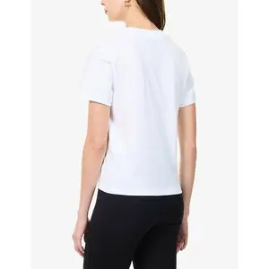 AMI Paris Contrast Logo-embroidered Cotton T-shirt