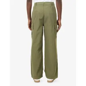 PALMES Herringbone Cotton Cargo Trousers