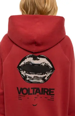 Zadig&Voltaire Georgy Mo Tour Lips Strass Hoodie