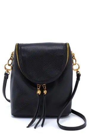 Hobo Fern Duo Leather Crossbody Bag - Black