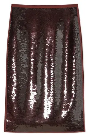 Marina Rinaldi Sequined Jersey Midi Skirt