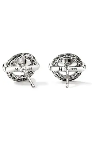 John Hardy Icon Sterling Tanzanite & Diamond Stud Earrings