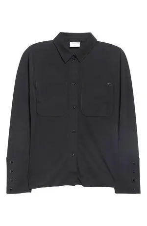 COURREGES Two-pocket Stretch Jersey Snap Front Shirt