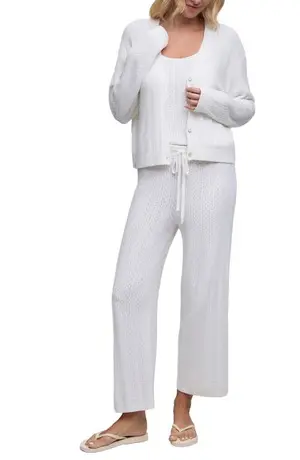 Barefoot Dreams Pointelle Cardigan - Pearl