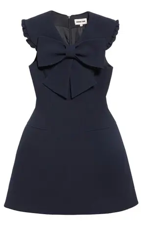 SHUSHU/TONG Big Bow Wool Minidress