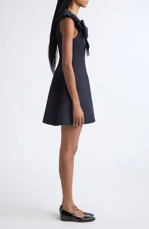 SHUSHU/TONG Big Bow Wool Minidress