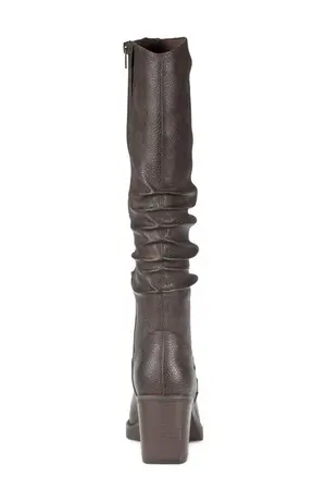BARETRAPS Gingee Tall Slouch Boot With Block Heel - Dark Brown