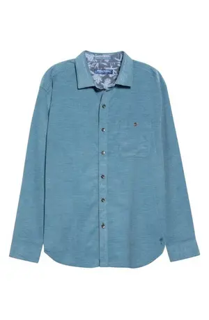 Tommy Bahama Coastline Cord Cotton Button-up Shirt - Kingfish