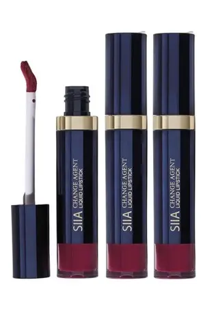 SIIA COSMETICS 3-pc. Change Agent Long-lasting Matte Liquid Lipstick Trio Set Black Cherry
