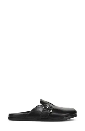 Vince Leon Leather Loafer Mule - Black