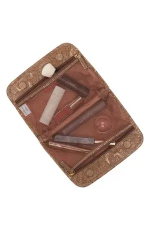 Hobo Embossed Leather Cosmetic Pouch