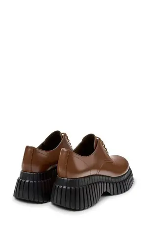 Camper Leather Derby With Chunky Ribbed Sole