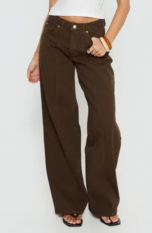 Princess Polly Lando Low Rise Straight Leg Jeans
