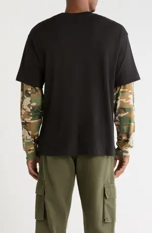 VANS Easy Living Layered Cotton Graphic T-shirt