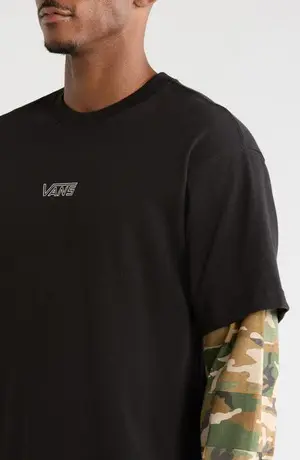VANS Easy Living Layered Cotton Graphic T-shirt