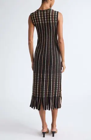 Ulla Johnson Amina Fringe Knit Midi Dress