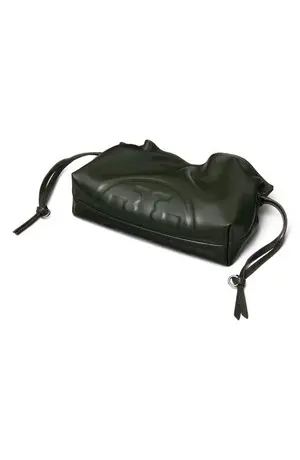 Tory Burch Ella Faux Leather Drawstring Pouch