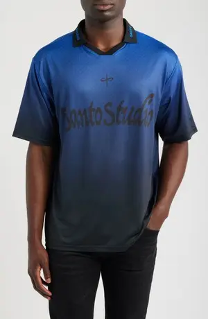SANTO STUDIO Gradient Graphic Polo