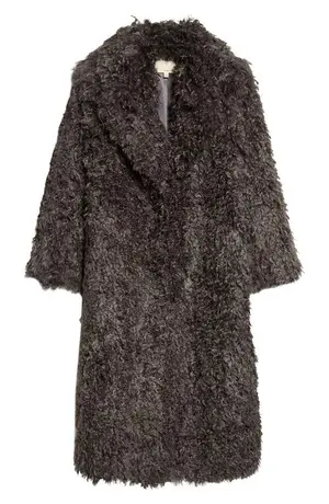 L'Agence Lizbeth Faux Fur Longline Jacket
