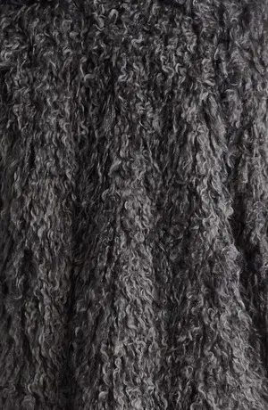 L'Agence Lizbeth Faux Fur Longline Jacket - Grey Olive