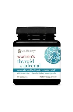 YOUTHEORY Thyroid Adrenal Support Wellness Capsules 60 Capsules - None