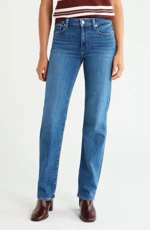 PAIGE Mason Mid Rise Ankle Straight Leg Jeans