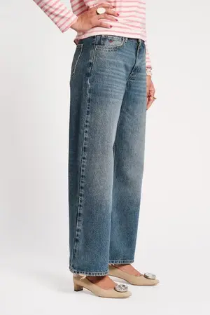 FRANCES VALENTINE Jessie Medium Rise Baggy Fit Jeans