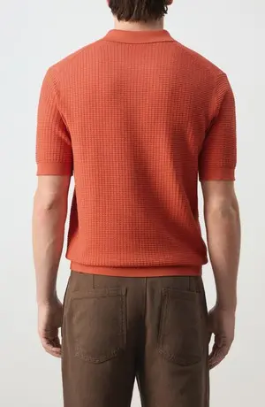Mango Slim Fit Cotton Polo - Medium Pink