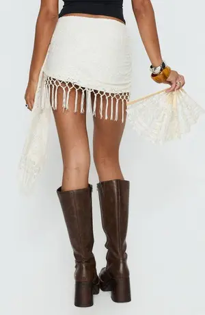 Princess Polly Winita Macrame Tassel Miniskirt