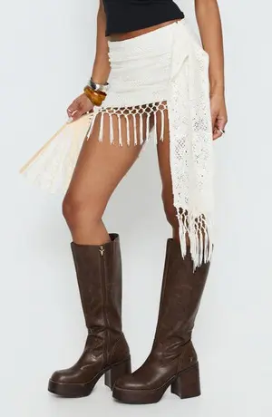 Princess Polly Winita Macrame Tassel Miniskirt